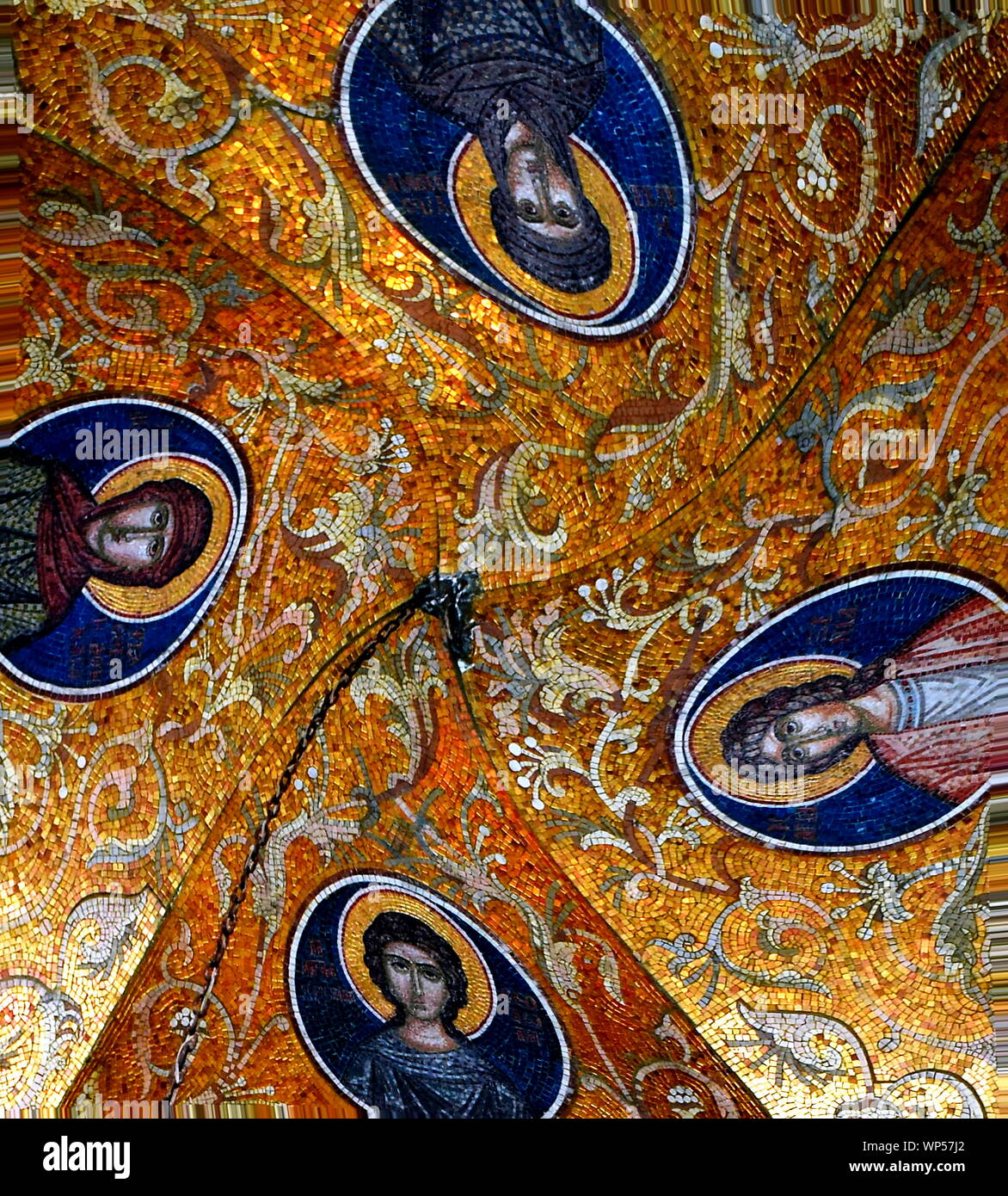 mosaic, church, ceiling, colorful, many photos, many colors, abstract ...