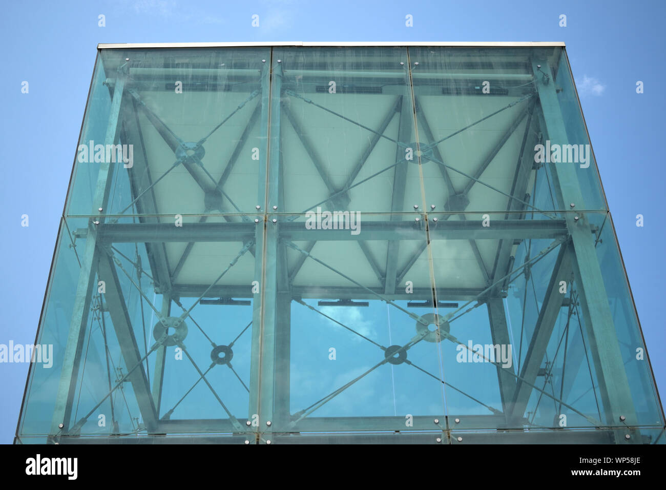 modern building, construction by glass material Stock Photo - Alamy