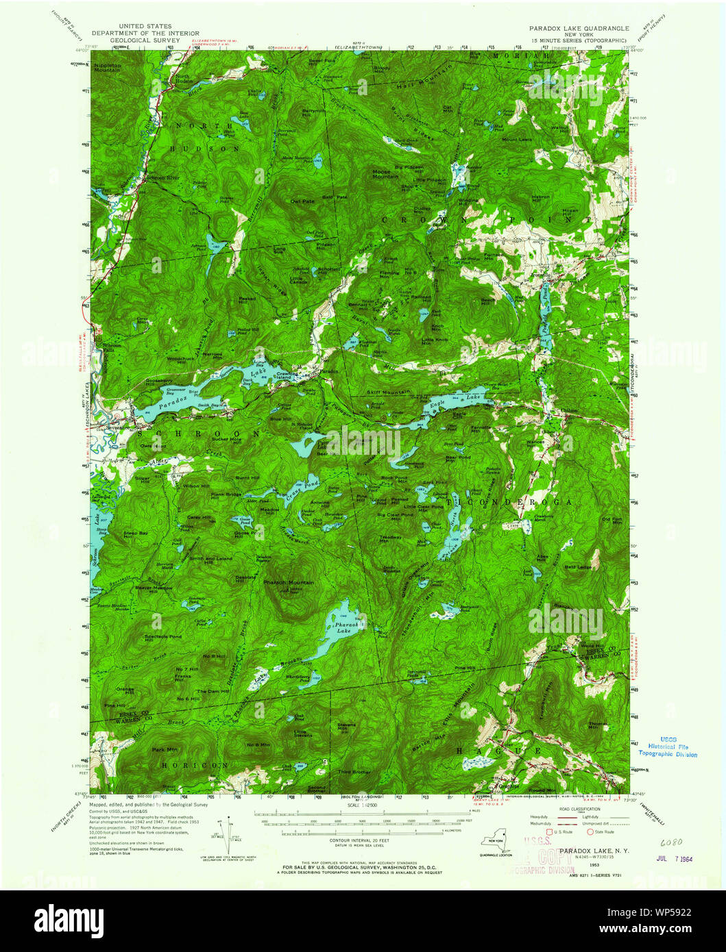 New York NY Paradox Lake 136391 1953 62500 Restoration Stock Photo - Alamy