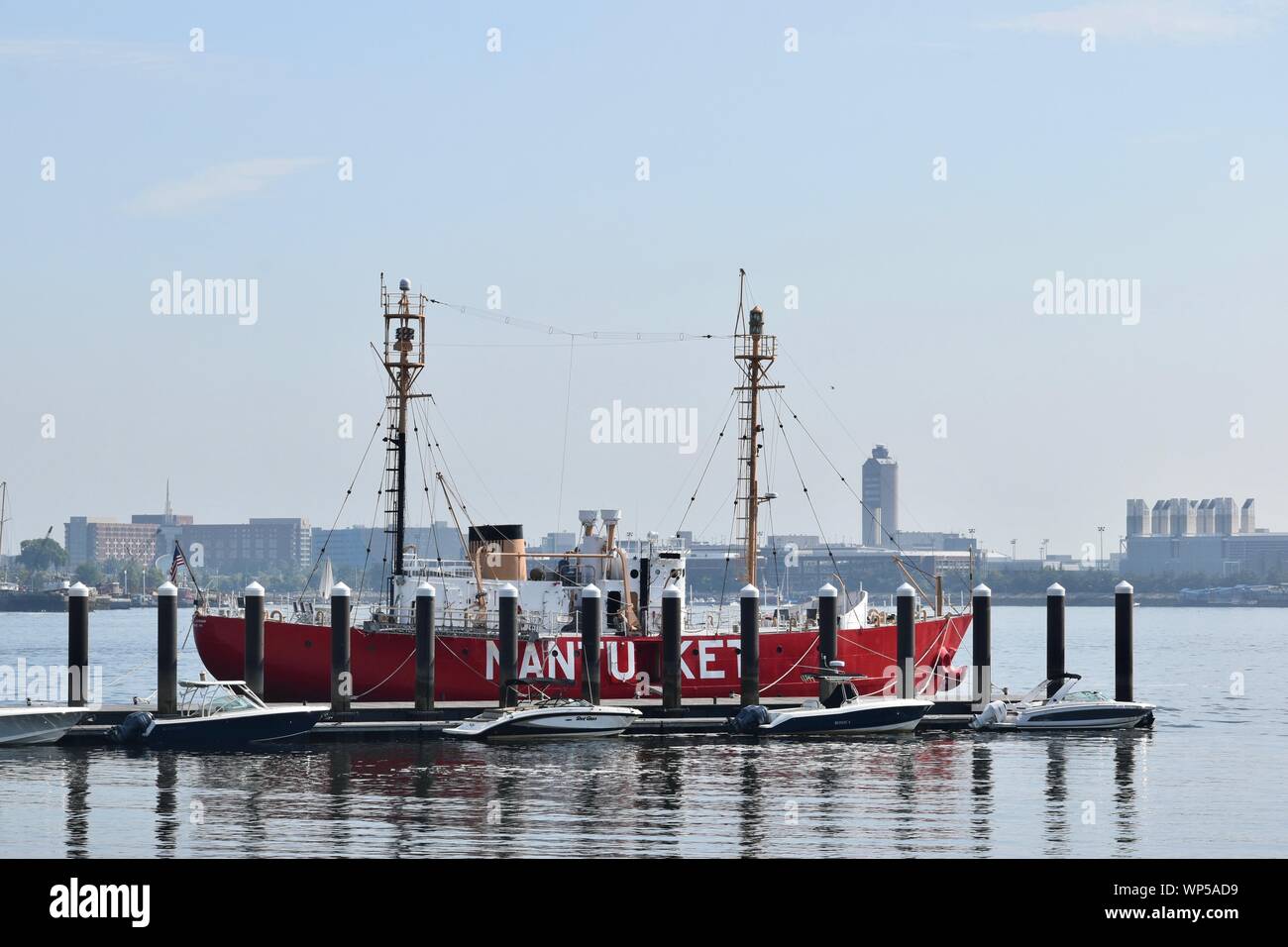The Nantucket Lightship in Boston Harbor Stock Photo - Alamy