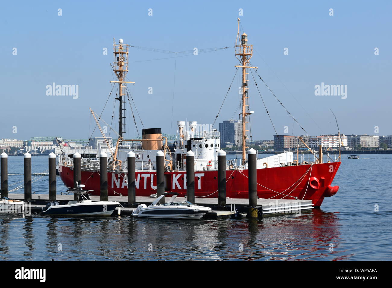 The Nantucket Lightship in Boston Harbor Stock Photo - Alamy