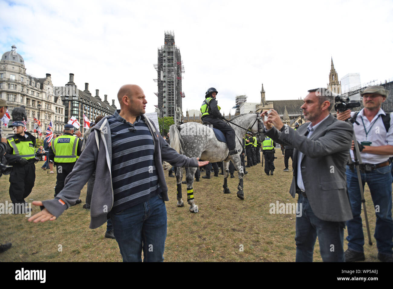 Commentator paul mason outside houses parliament hi-res stock ...