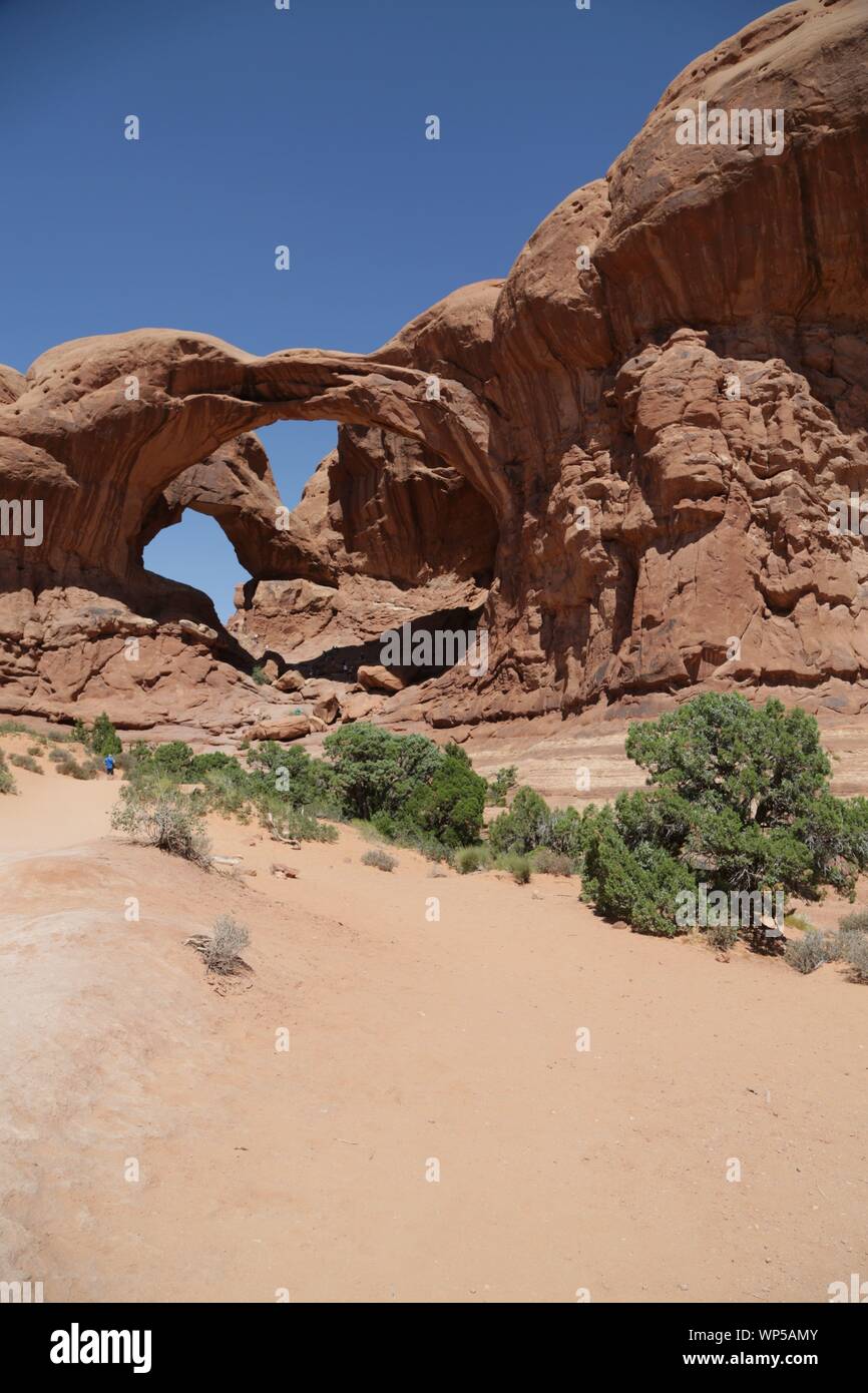 in USA inside the arches national park the beauty of amazing nature ...