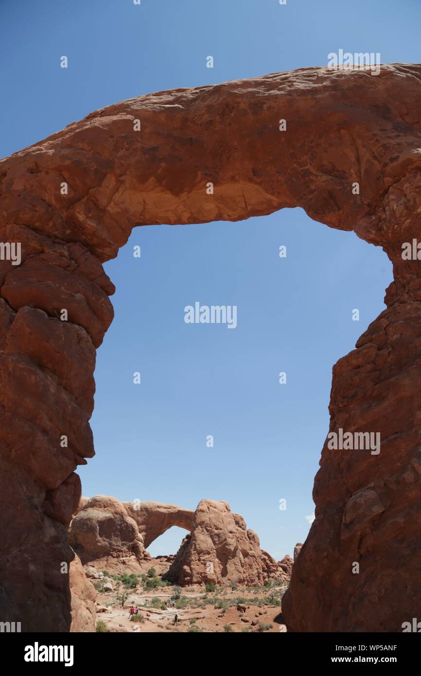 in USA inside the arches national park the beauty of amazing nature ...