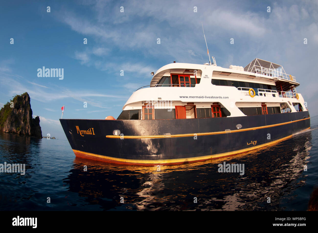 Mermaid liveaboard boat, Raja Ampat, West Papua, Indonesia Stock Photo ...
