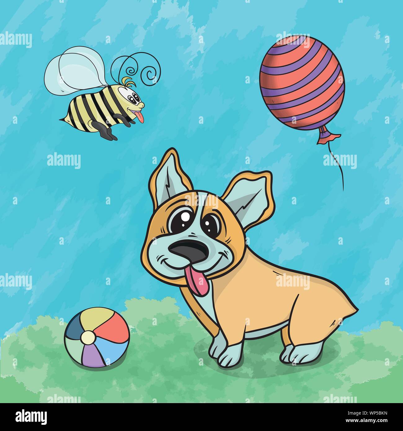 Cartoon dog playing football hi-res stock photography and images - Alamy