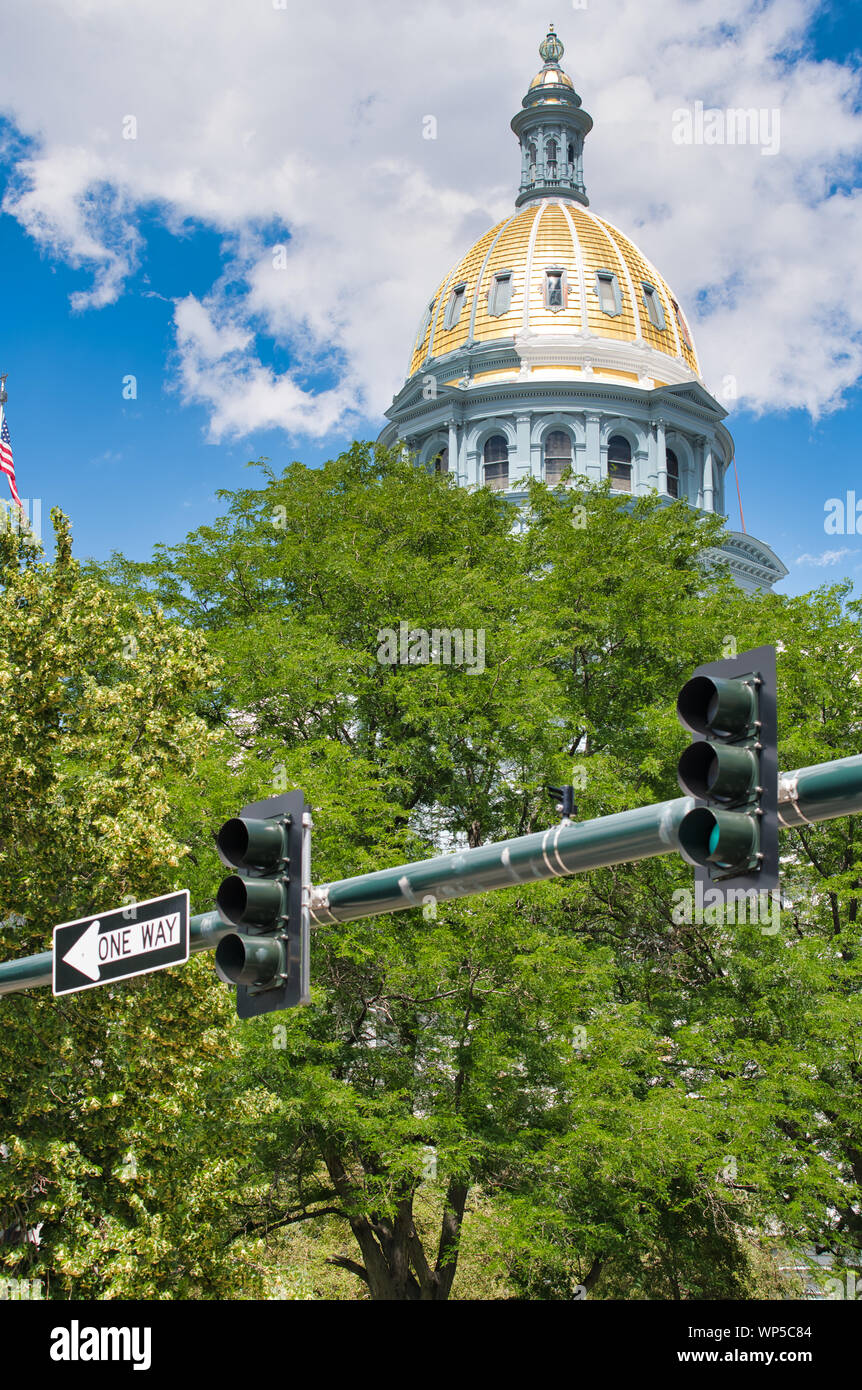 Denver Capitol Building surrounded by trees Stock Photo - Alamy