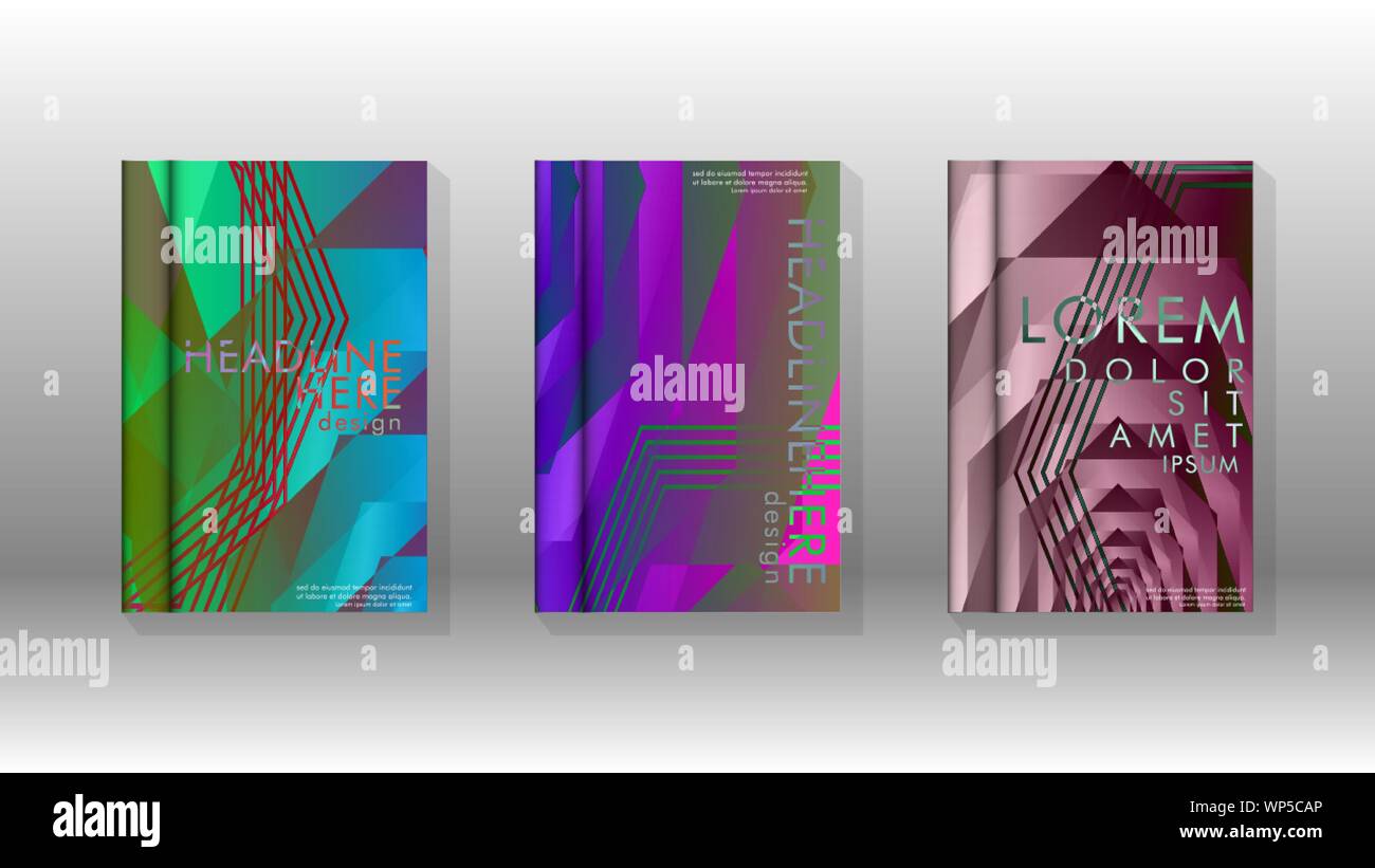 Cover book colorful hexagon abstract background. Transparent vector ...