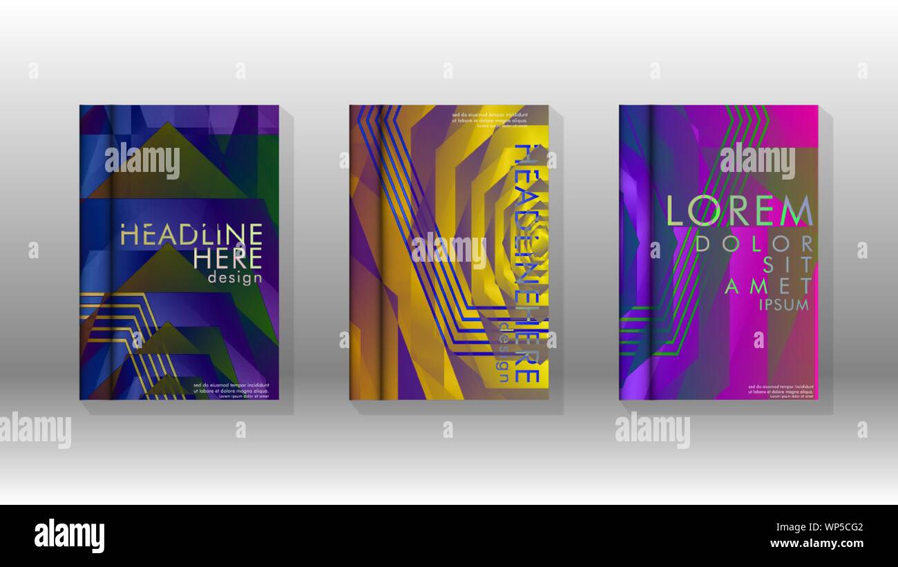 Cover book colorful hexagon abstract background. Transparent vector ...