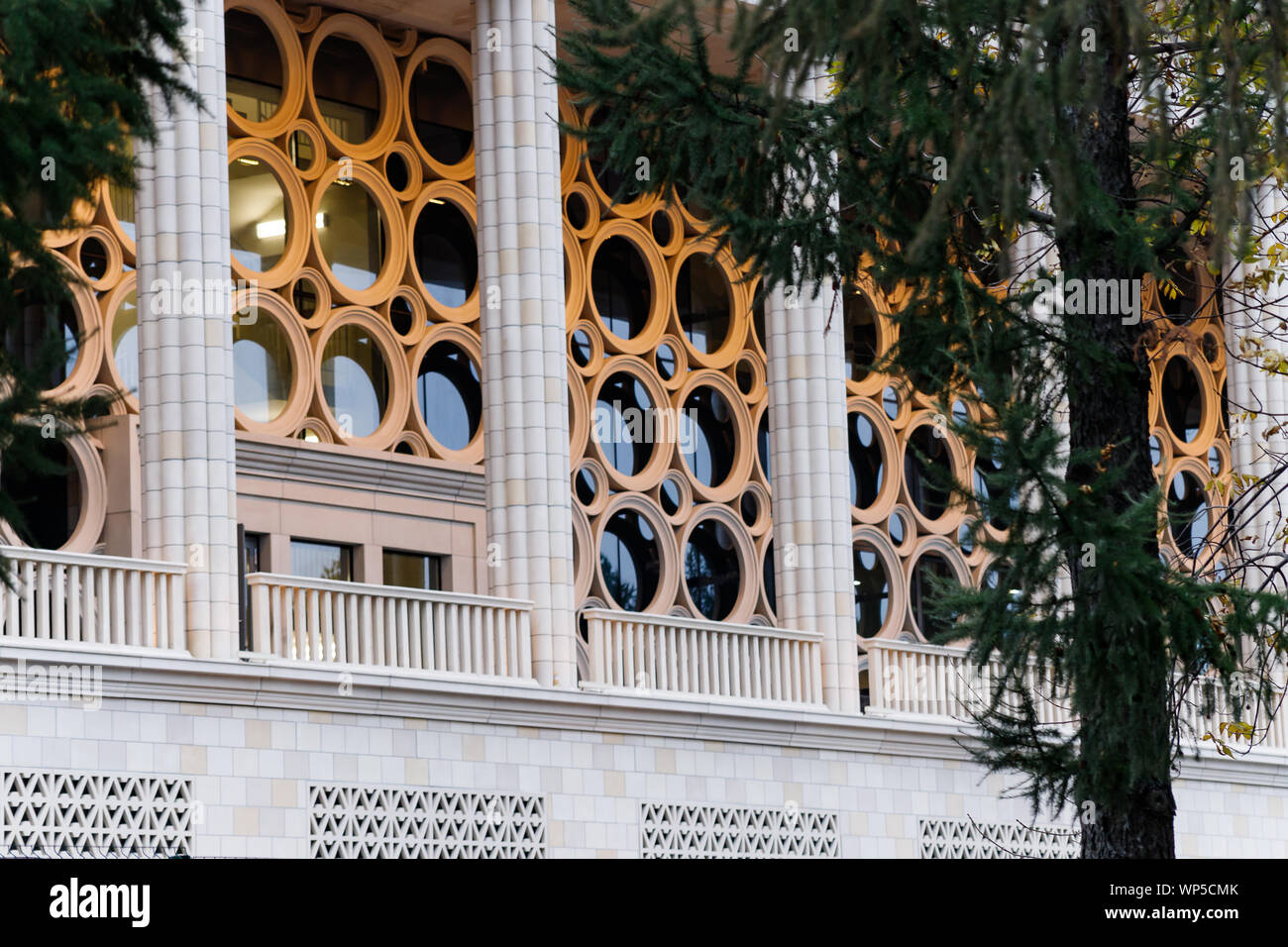 MOSCOW, RUSSIA, SEPTEMBER 06, 2019. Olympic swimming pool and aquatics ...