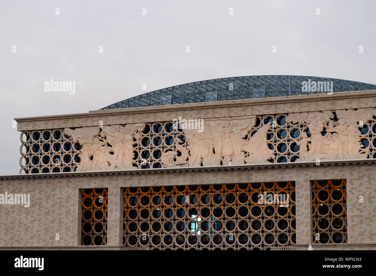 MOSCOW, RUSSIA, SEPTEMBER 06, 2019. Olympic swimming pool and aquatics ...