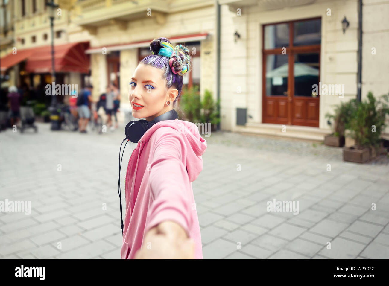 Woman Looking Behind Her High Resolution Stock Photography and Images ...
