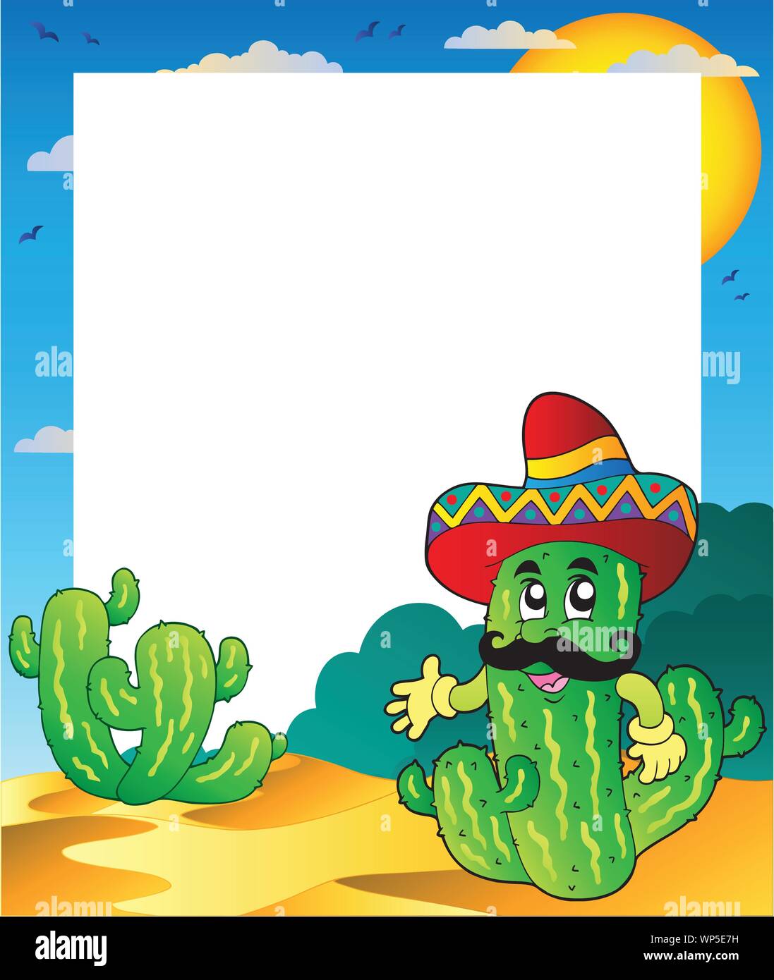 Cute smiling cactus in Stock Vector Images - Alamy