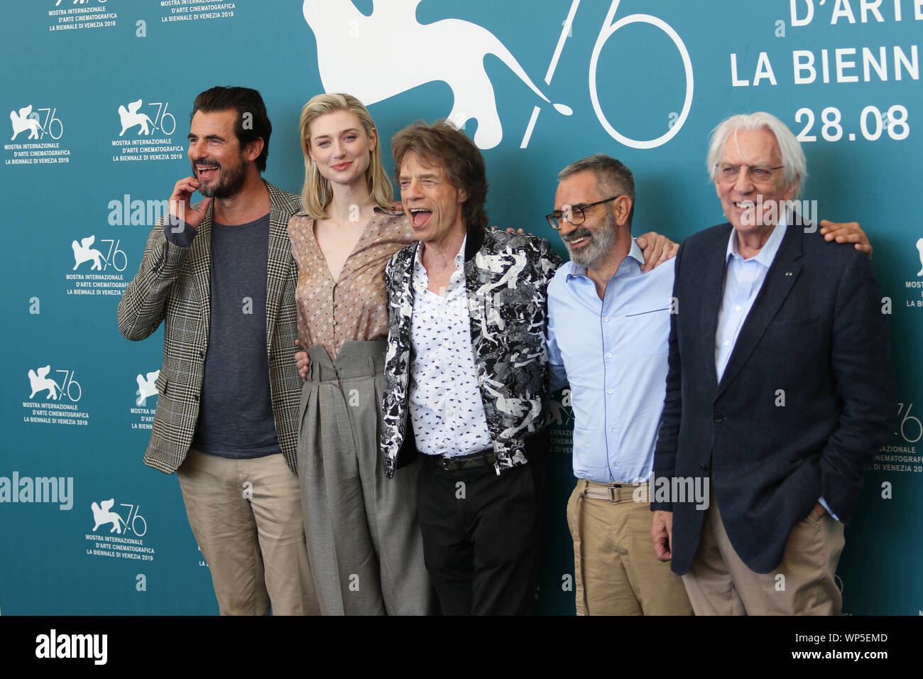 Italy, Lido di Venezia, September 7, 2019 : (R) Donald Sutherland, the ...
