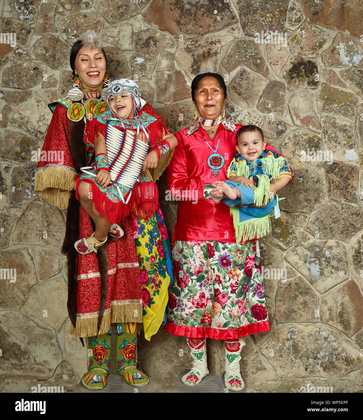 Kaylei Weed, her sons Earl Lebeau (left) and Baptiste Lebeau, and her ...