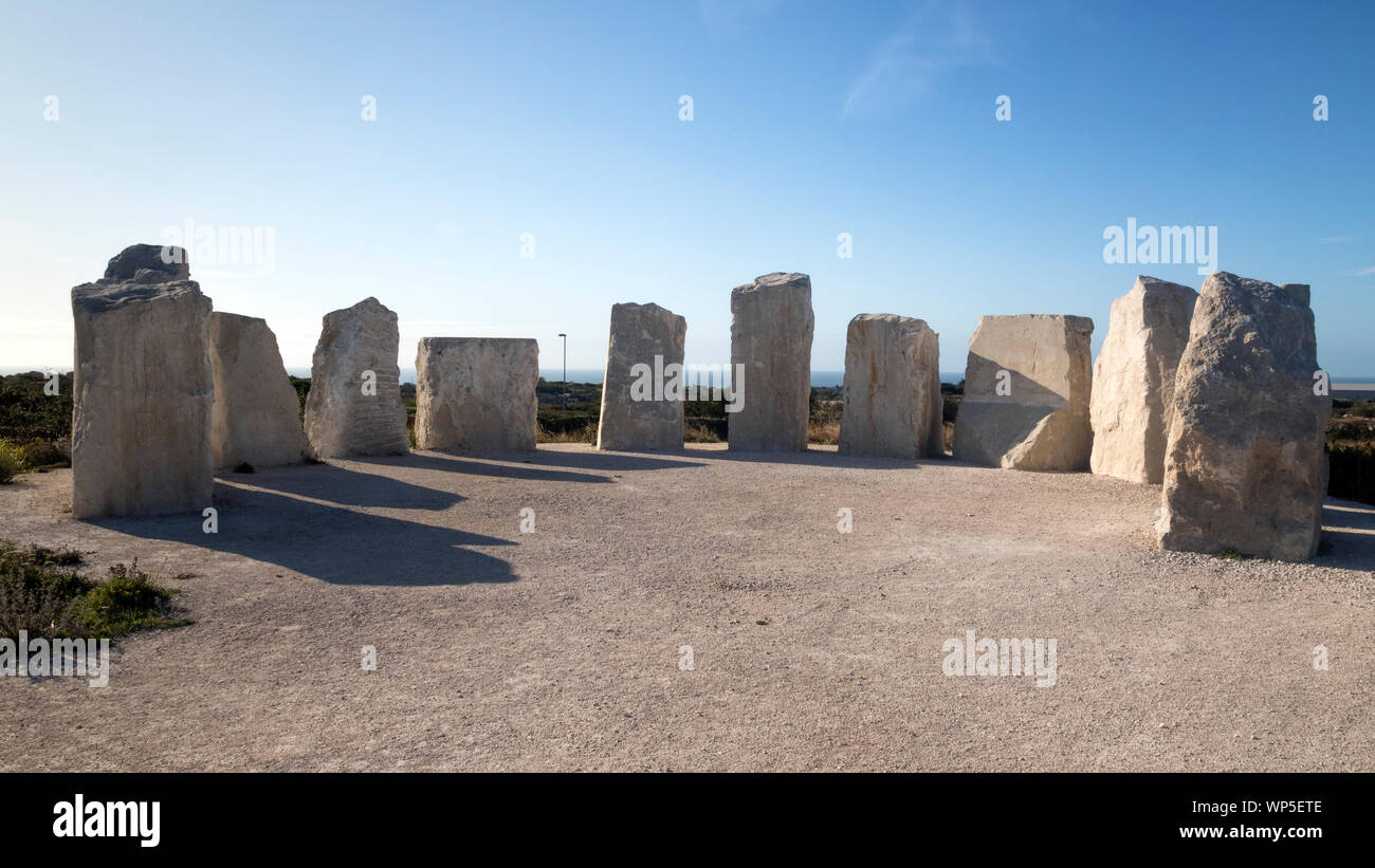 Sculptured Memory Stones made from Portland Stone at Tout Quarry on the ...