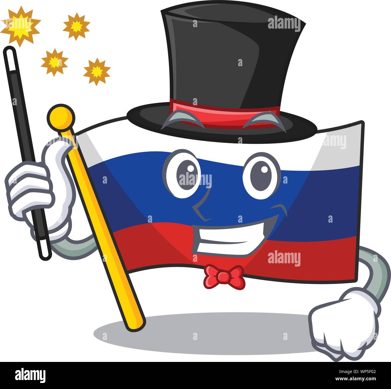 Magician flag russia isolated in the cartoon Stock Vector Image & Art ...