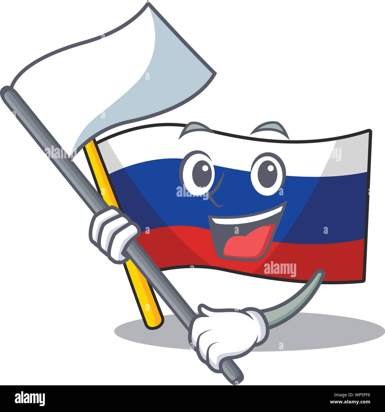 With flag flag russia isolated in the cartoon Stock Vector Image & Art ...