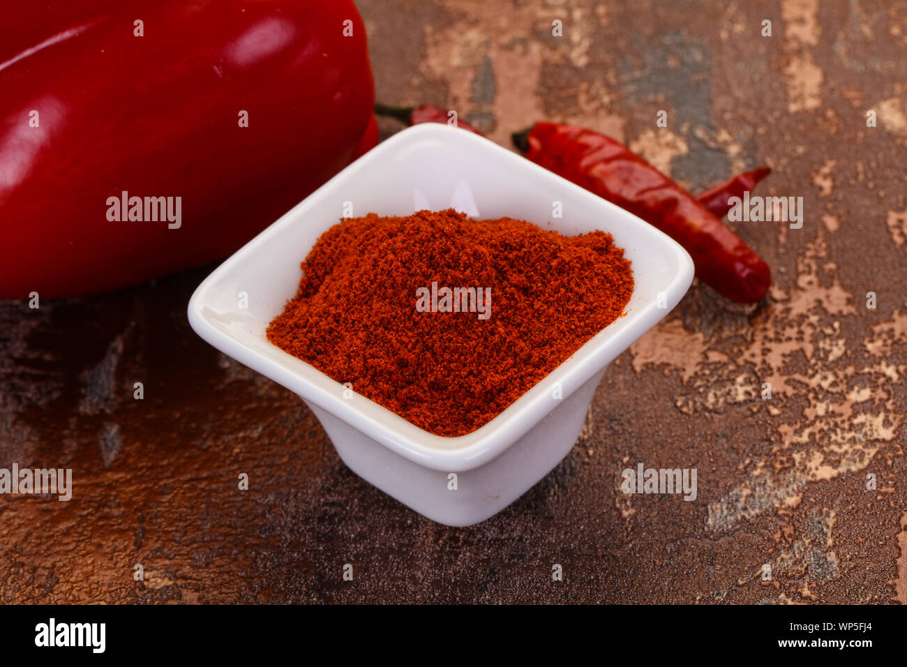 Sweet Paprika powder in the bowl Stock Photo - Alamy