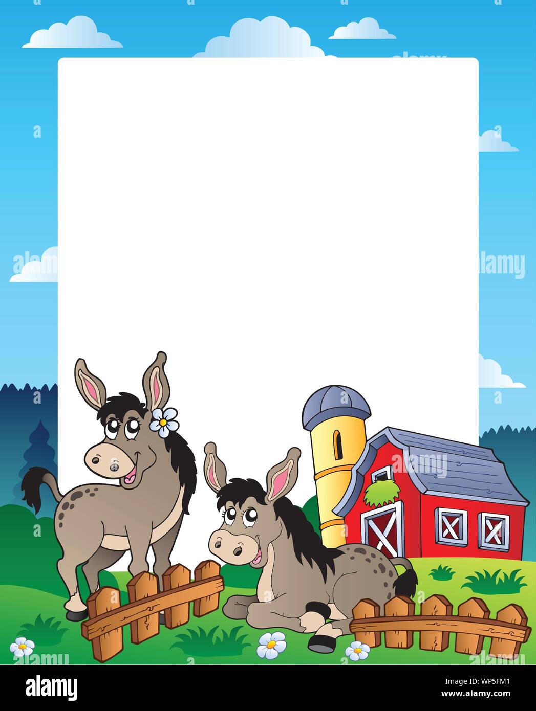 Farmyard barn cartoon hi-res stock photography and images - Alamy