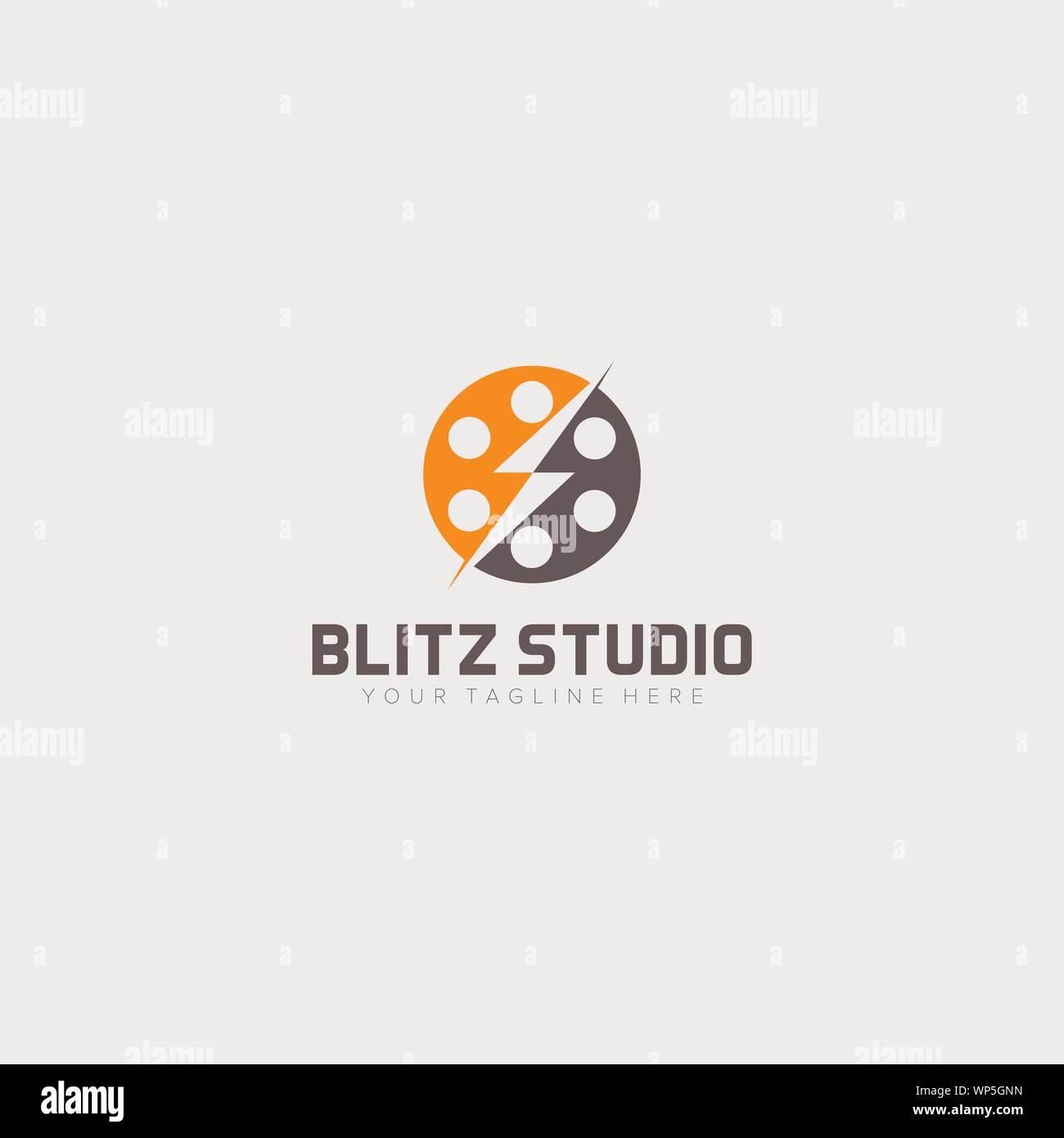 blitz studio and electrical studio modern logo designs Stock Vector ...