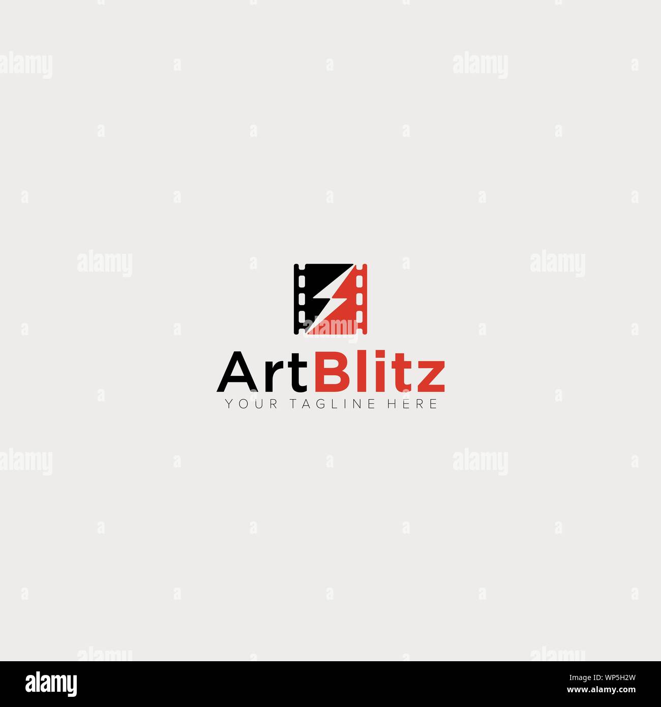 blitz studio and electrical studio logo designs Stock Vector Image ...