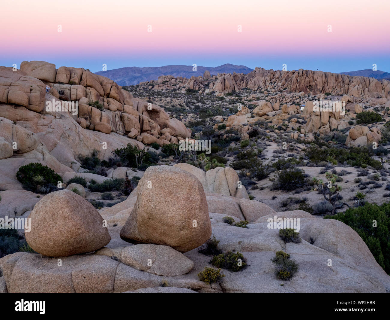 Landscape in Joshua Tree National Park, California, USA, where the ...