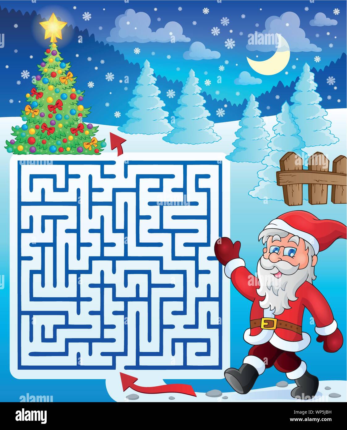 Xmas tree maze hi-res stock photography and images - Alamy