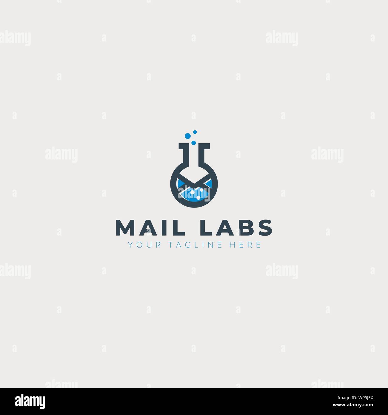mail labs logo design with molecule and glass Stock Vector Image & Art ...