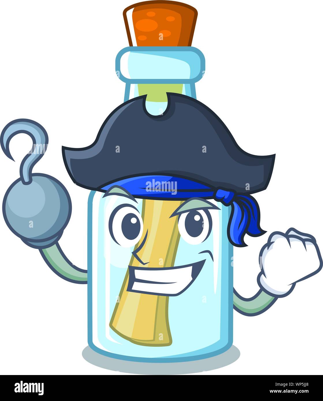 Pirate message in bottle isolated with cartoon Stock Vector Image & Art ...