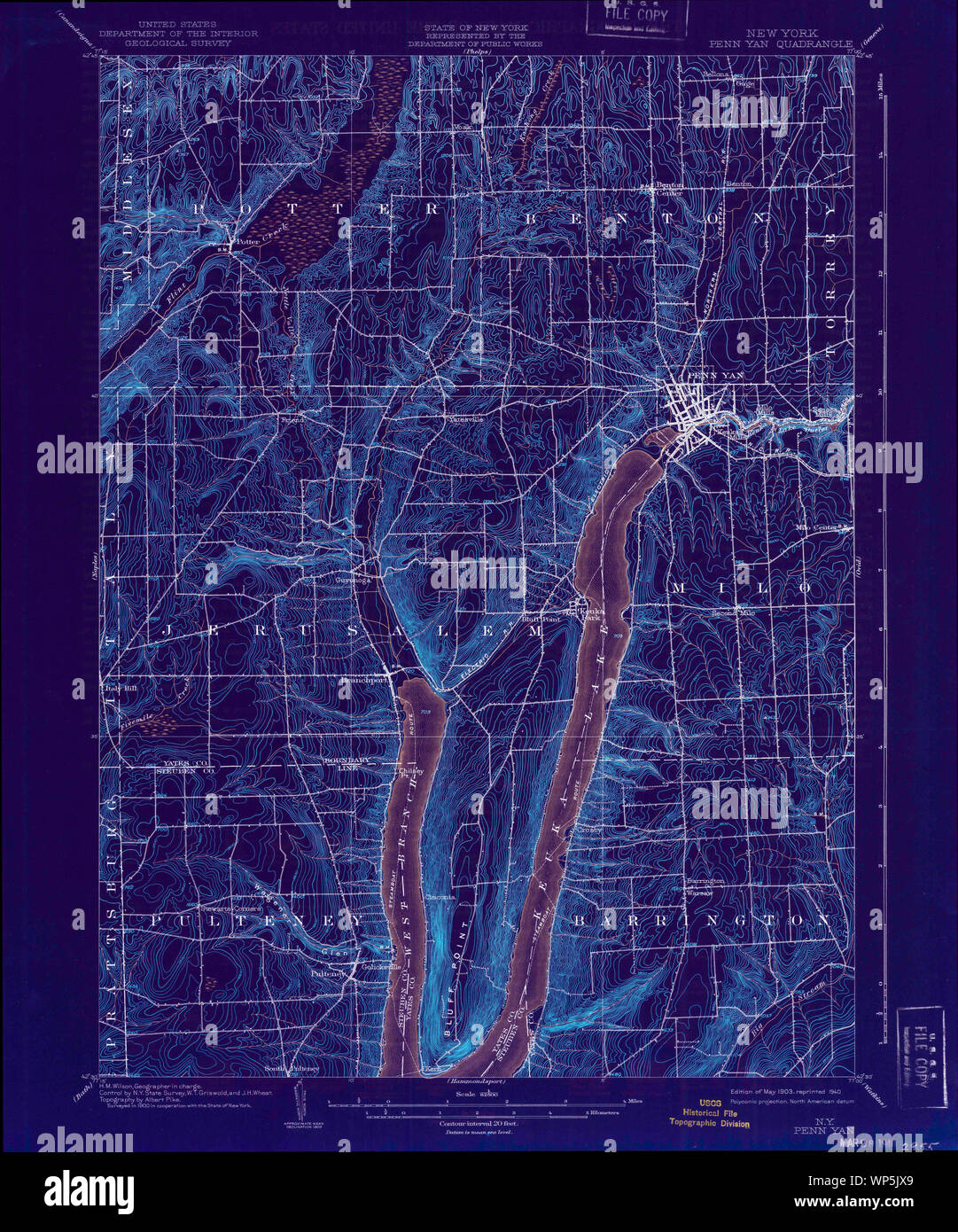 Penn yan map hi-res stock photography and images - Alamy