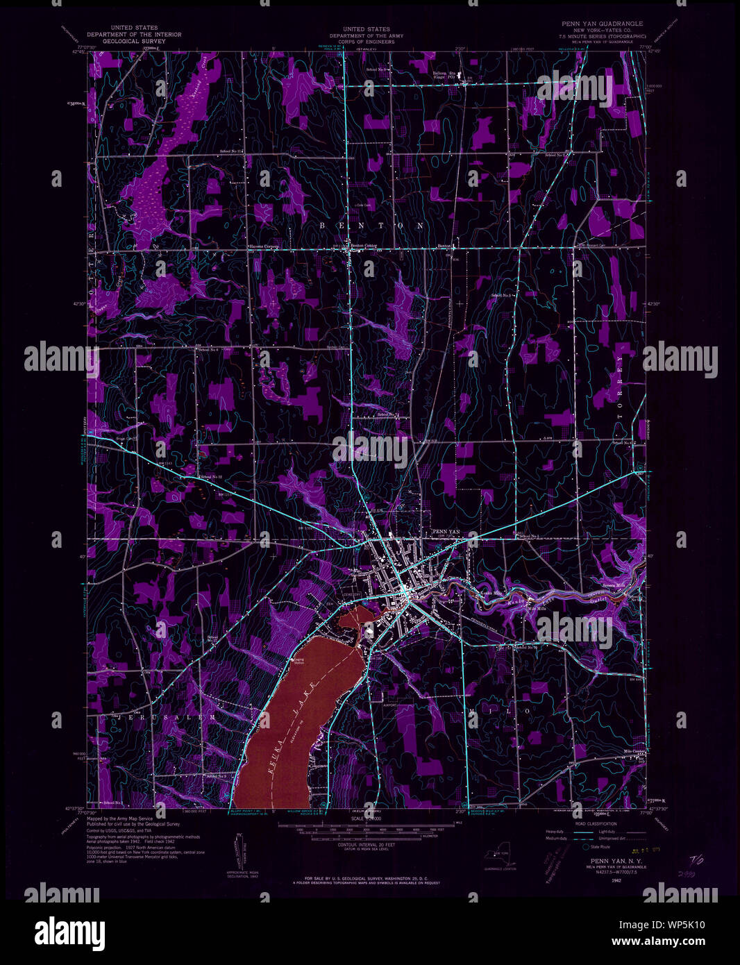 Penn yan map hi-res stock photography and images - Alamy