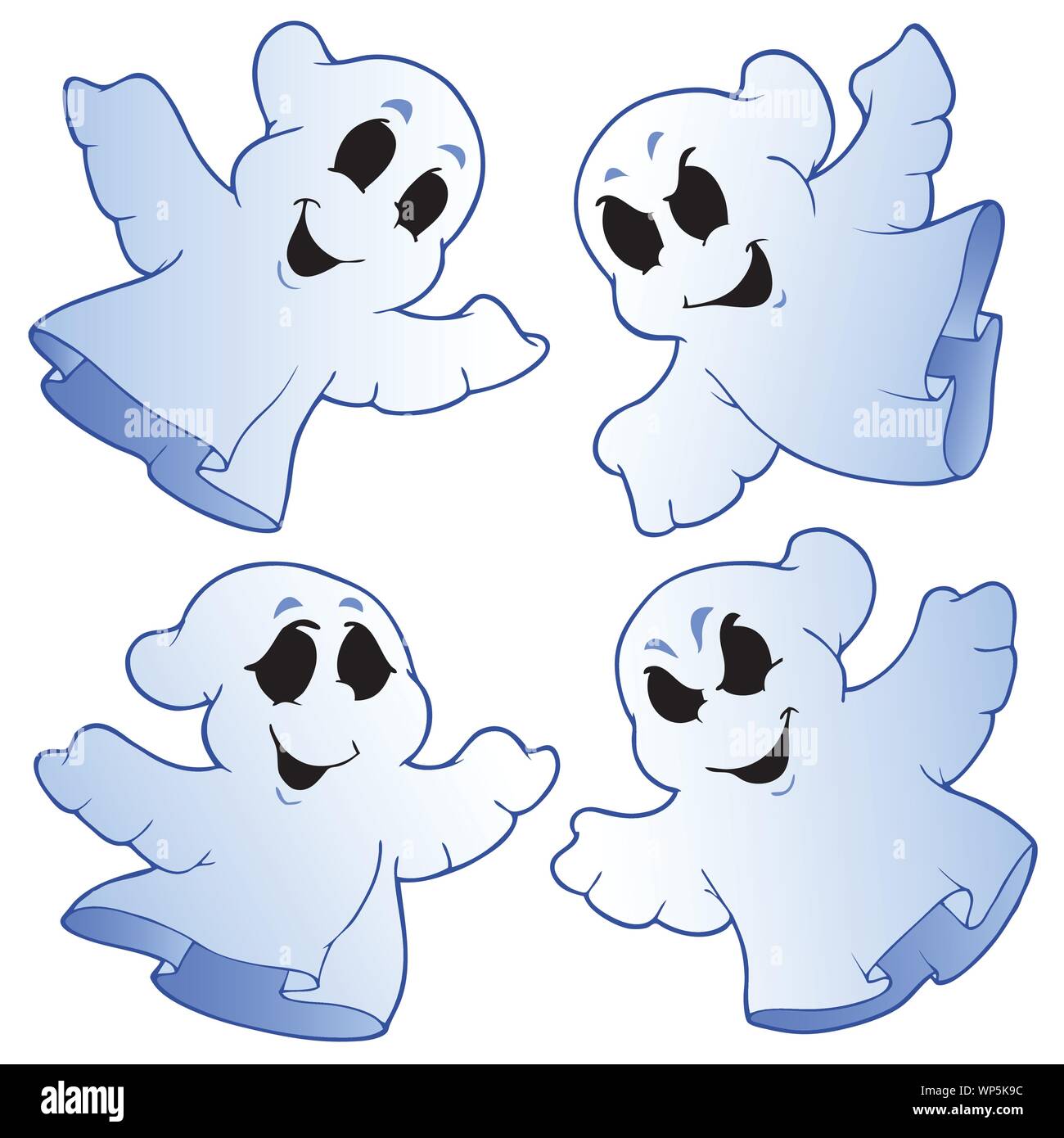 Four cute ghosts Stock Vector Image & Art - Alamy