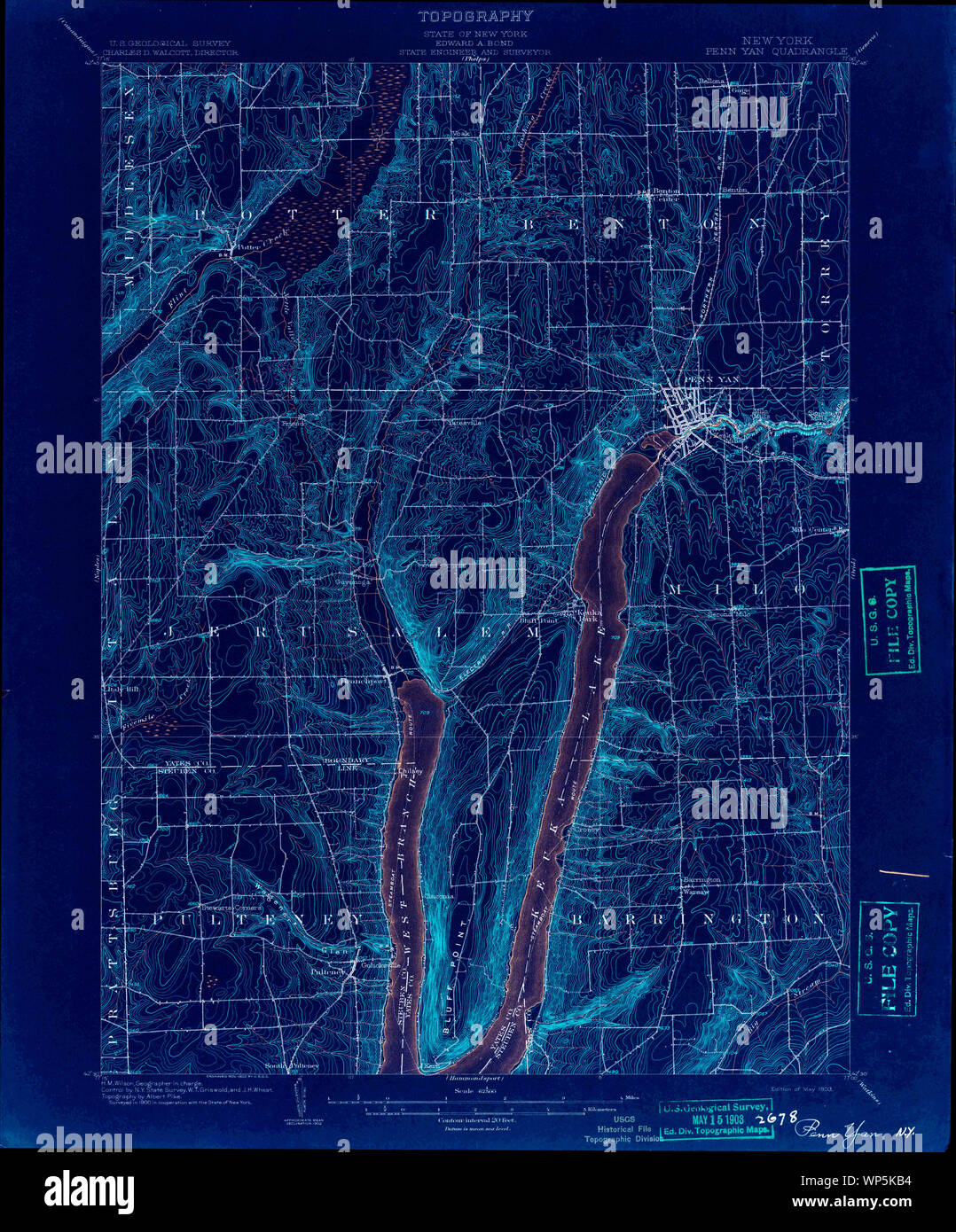 Penn yan map hi-res stock photography and images - Alamy