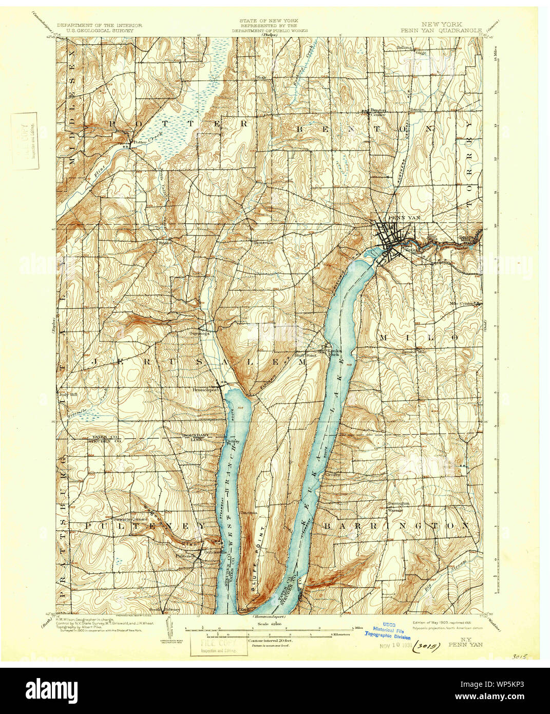 Map of penn yan new york hi-res stock photography and images - Alamy