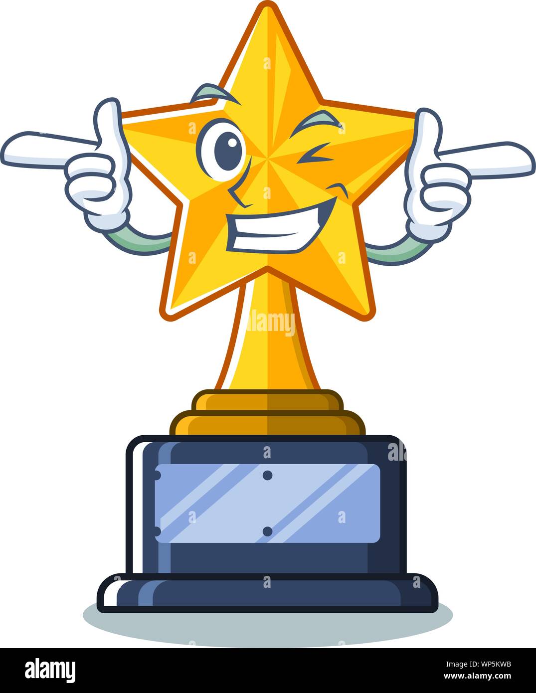 Wink star trophy with the character shape Stock Vector Image & Art - Alamy