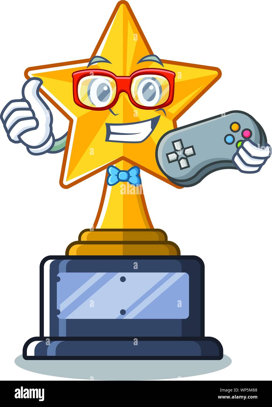 Gamer star trophy isolated in the cartoon Stock Vector Image & Art - Alamy
