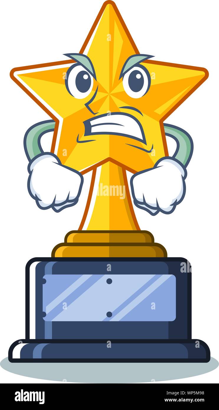 Angry star trophy isolated in the cartoon Stock Vector Image & Art - Alamy