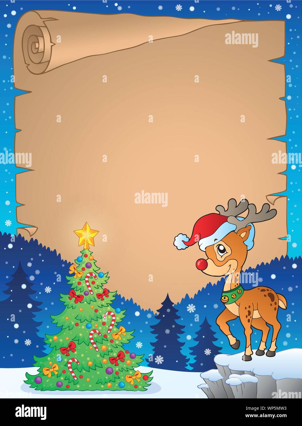 Christmas topic parchment 8 Stock Vector Image & Art - Alamy