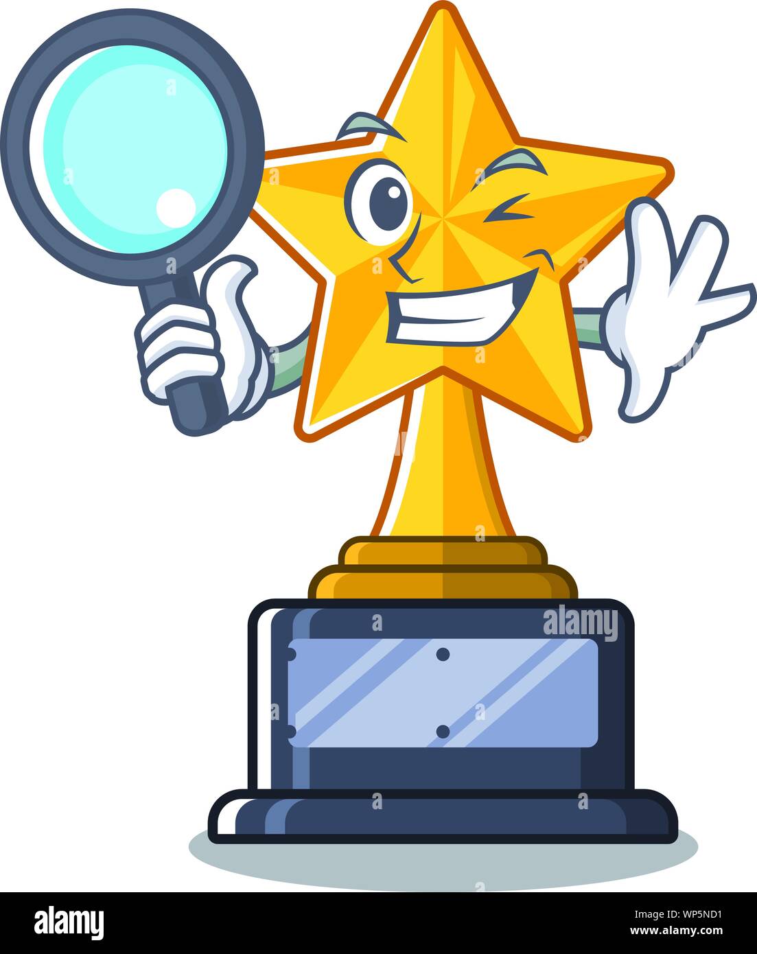 Detective star trophy with the character shape Stock Vector Image & Art ...