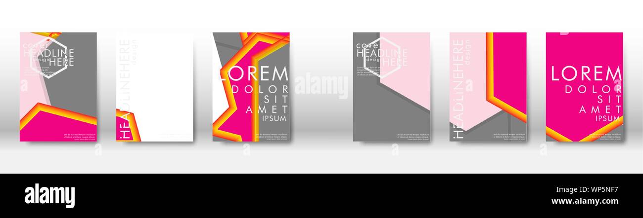 Abstract cover with hexagon elements. book design concept. Futuristic ...