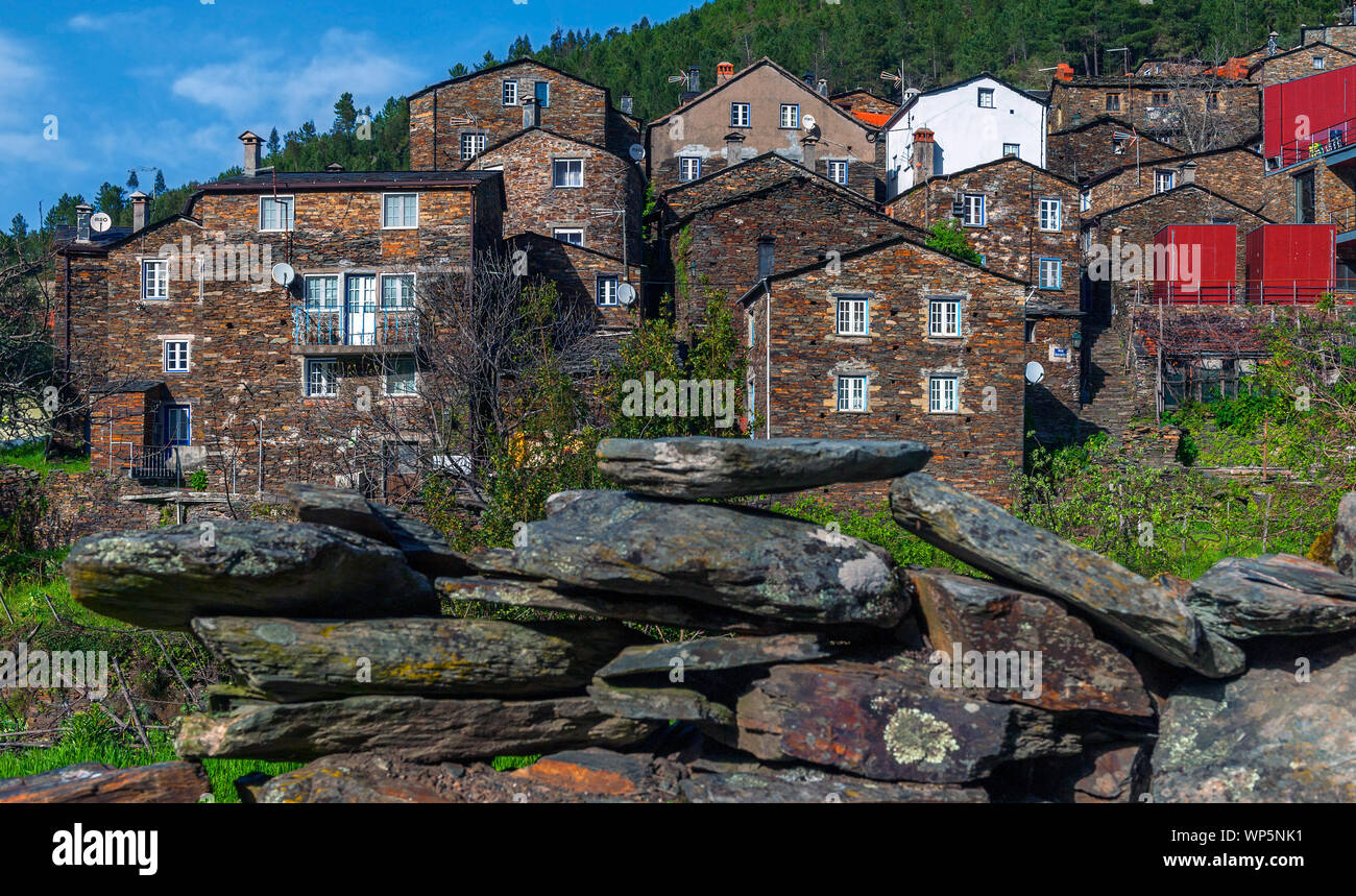 Traditional houses of Piodao village, Portugal Stock Photo - Alamy