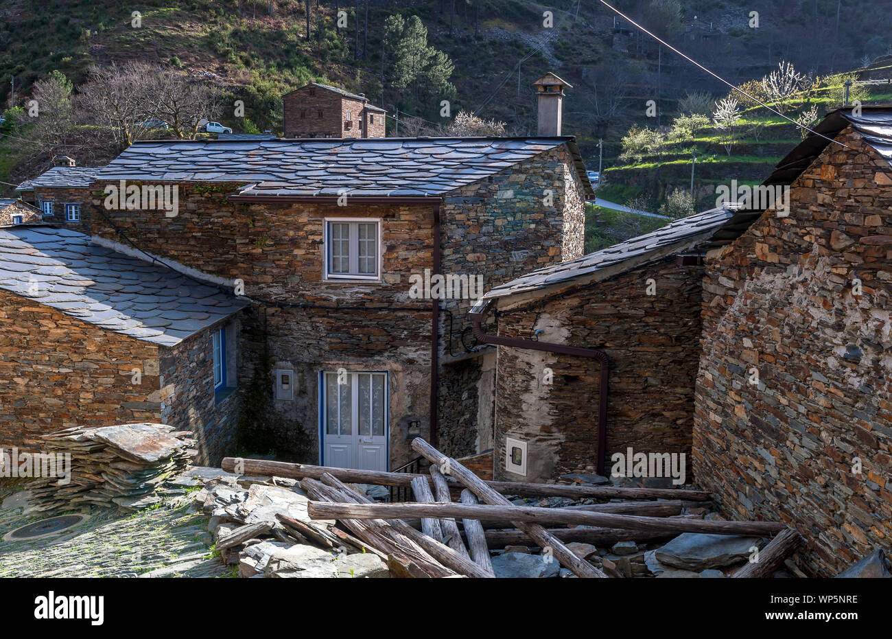 Traditional houses of Piodao village, Portugal Stock Photo - Alamy