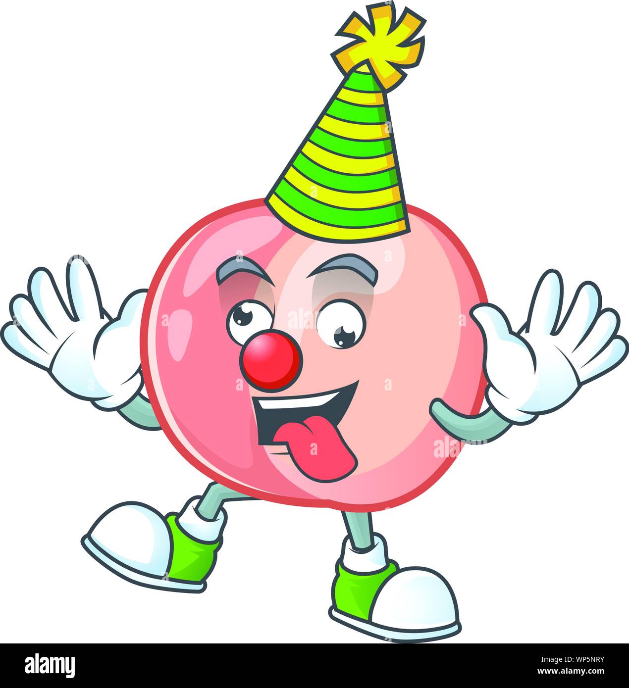 Clown fruit peach fresh character with mascot Stock Vector Image & Art ...
