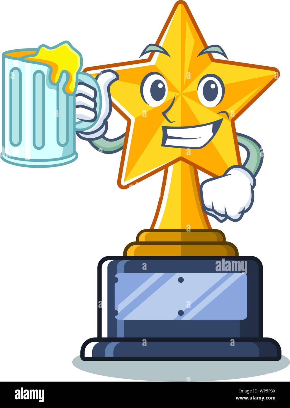 With juice star trophy isolated in the cartoon Stock Vector Image & Art ...