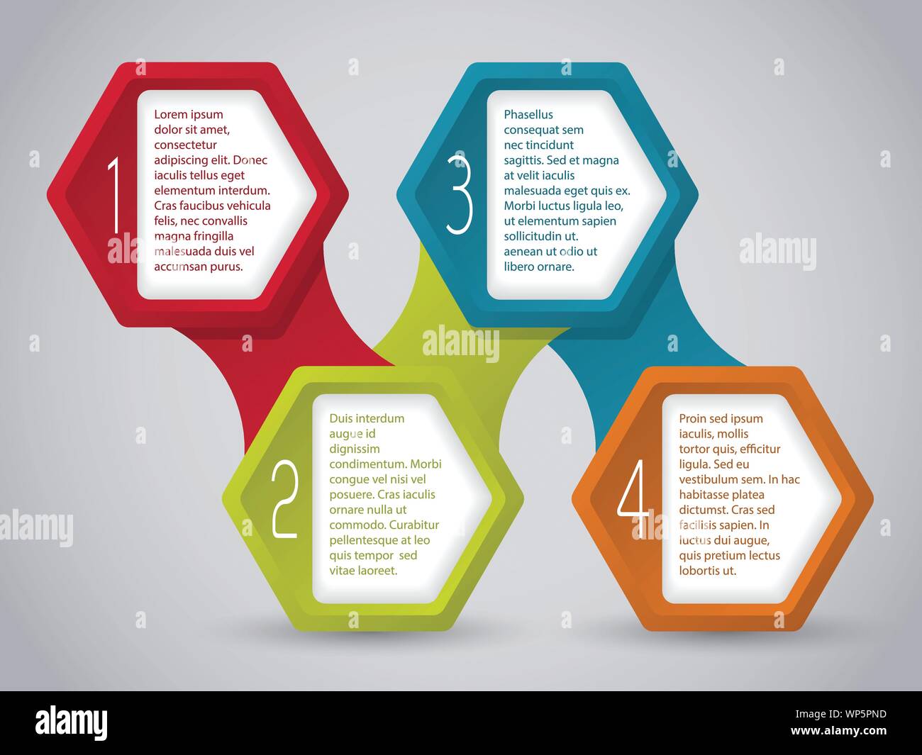 Infographic design with connected hexagons Stock Vector Image & Art - Alamy