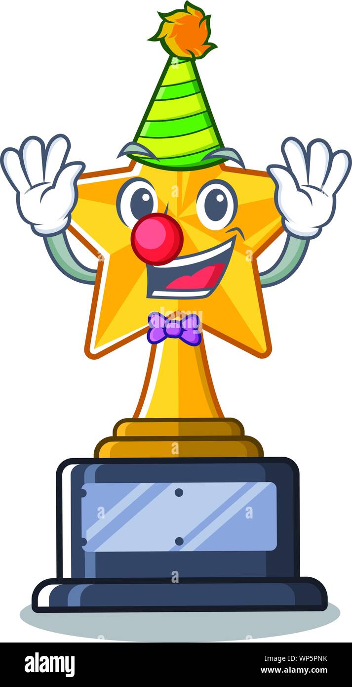 Clown star shaped cartoon the toy trophy Stock Vector Image & Art - Alamy