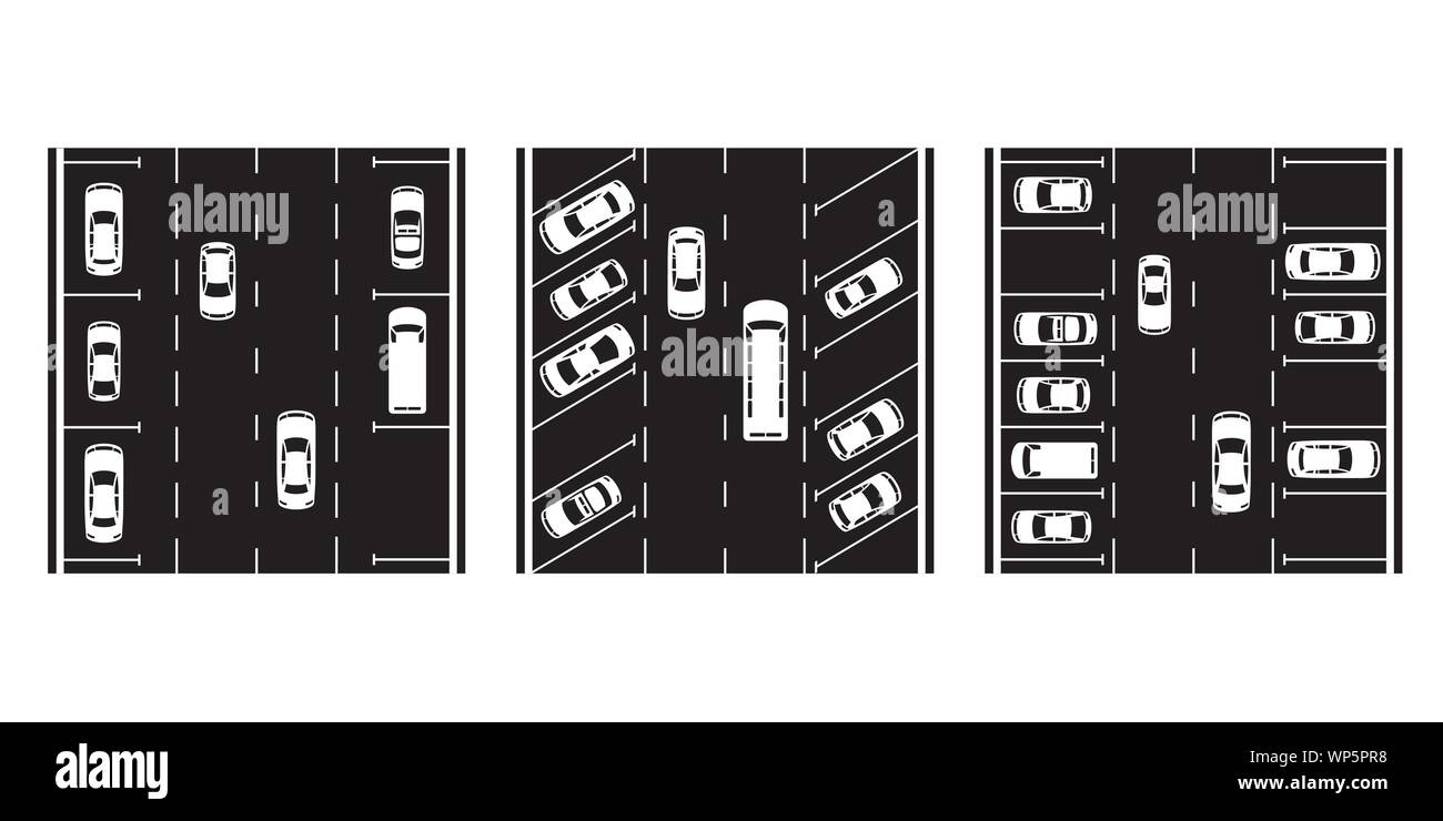 Different types of car parking spaces - vector illustration Stock ... Different types of car parking spaces - vector illustration Stock ...