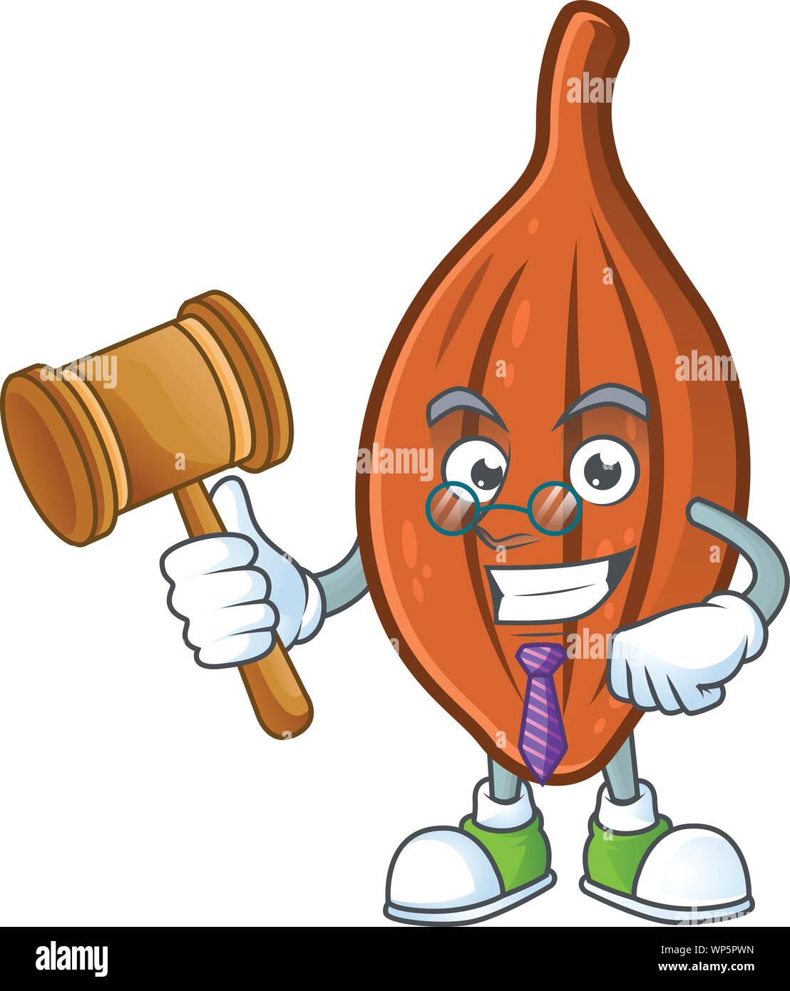 Judge cartoon choco with character mascot style Stock Vector Image ...
