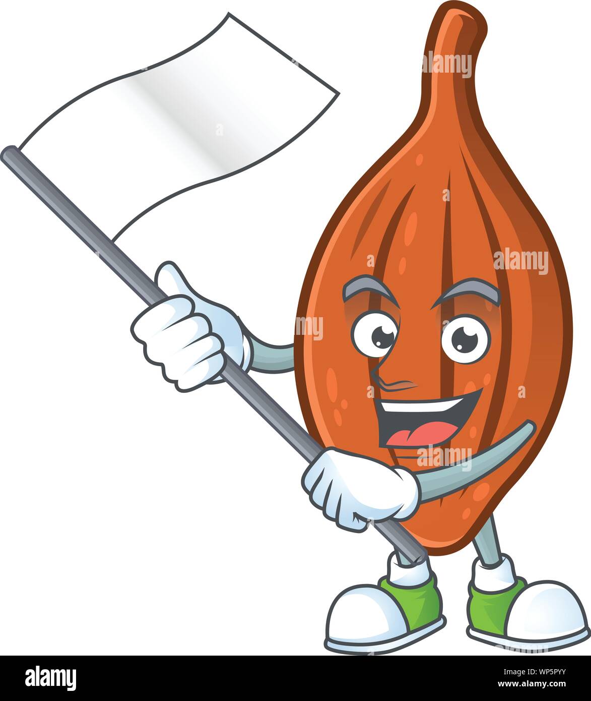 With flag cartoon choco with character mascot style Stock Vector Image ...